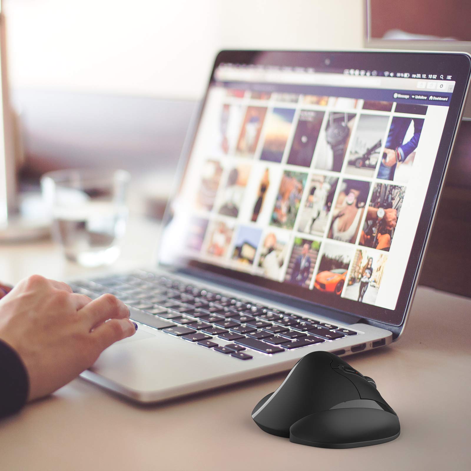 Censi Newtral Ergonomic Mouse,Vertical Wireless Mouse - 2.4GHz Optical Vertical Mice : 3 Adjustable DPI 800/1200/1600 Levels, for Laptop, PC, Computer,Notebook etc,