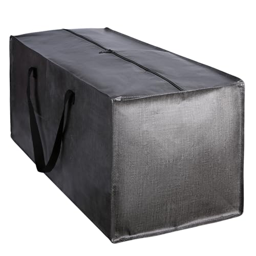 6 Pack grey Extra Large Moving Bags with Zippers & Carrying Handles, Heavy-Duty Storage Tote for Space Saving Moving Storage