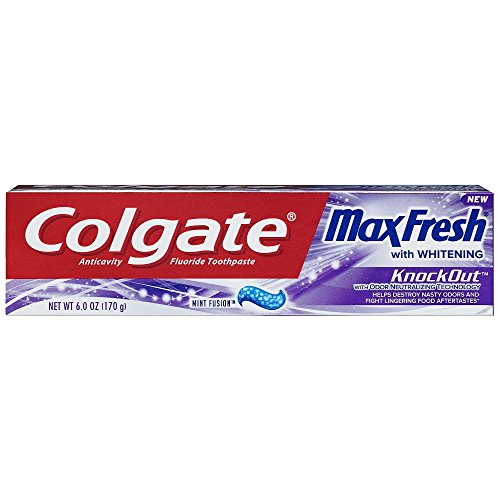 Colgate Max Fresh Toothpaste - KnockOut - With Odor Neutralizing Technology - Net Wt. 6 OZ (170 g) Per Tube - Pack of 2 Tubes
