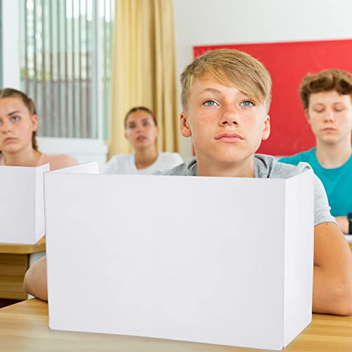 32 Pack Large Plastic Privacy Boards DIY Privacy Folders for Student Desks Classroom Privacy Boards Reusable Made Privacy Boards for Sneeze Guard Discourage Cheating Reduces Distractions Shields