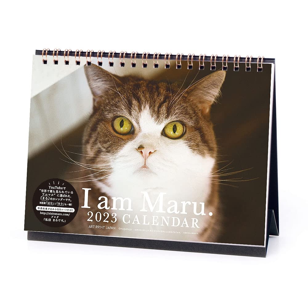 2023 Maru-chan Calendar (Tabletop) [Video Included] 1000123669, White
