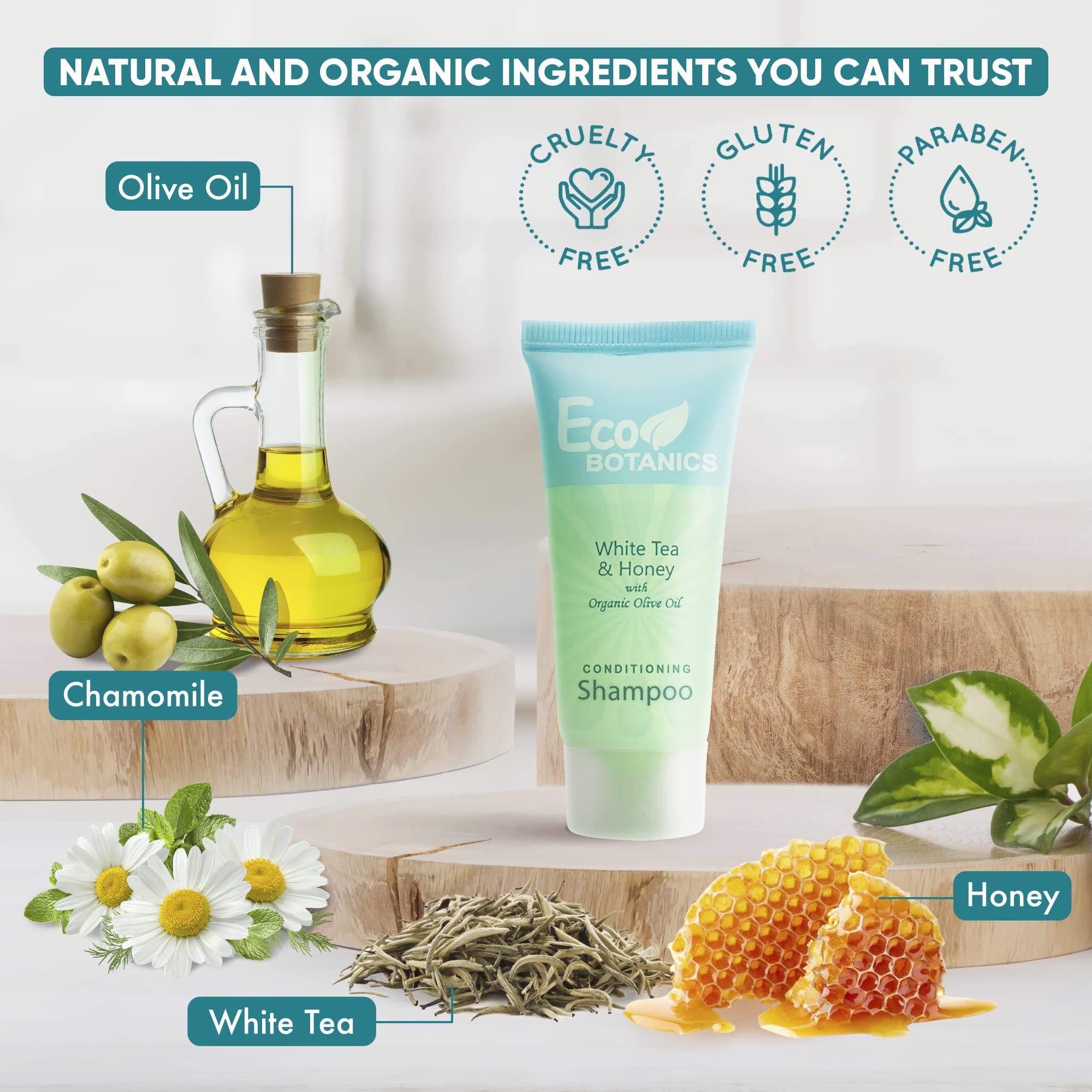 Eco Botanics Travel-Size Hotel Conditioning Shampoo 0.85 oz (Case of 300)