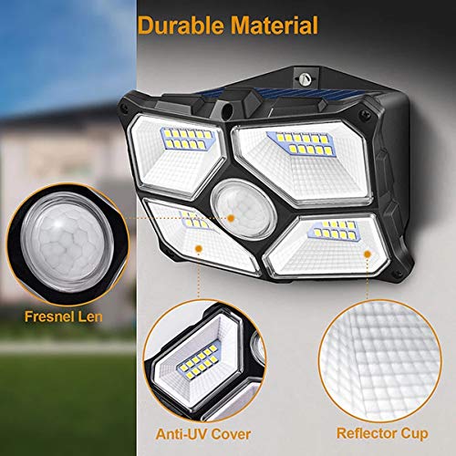 4 Sided 40Leds PIR Motion Sensor Sunlight Control Solar Energy Street Lamp Yard Path Home Garden Solar Power Induction Wall Light