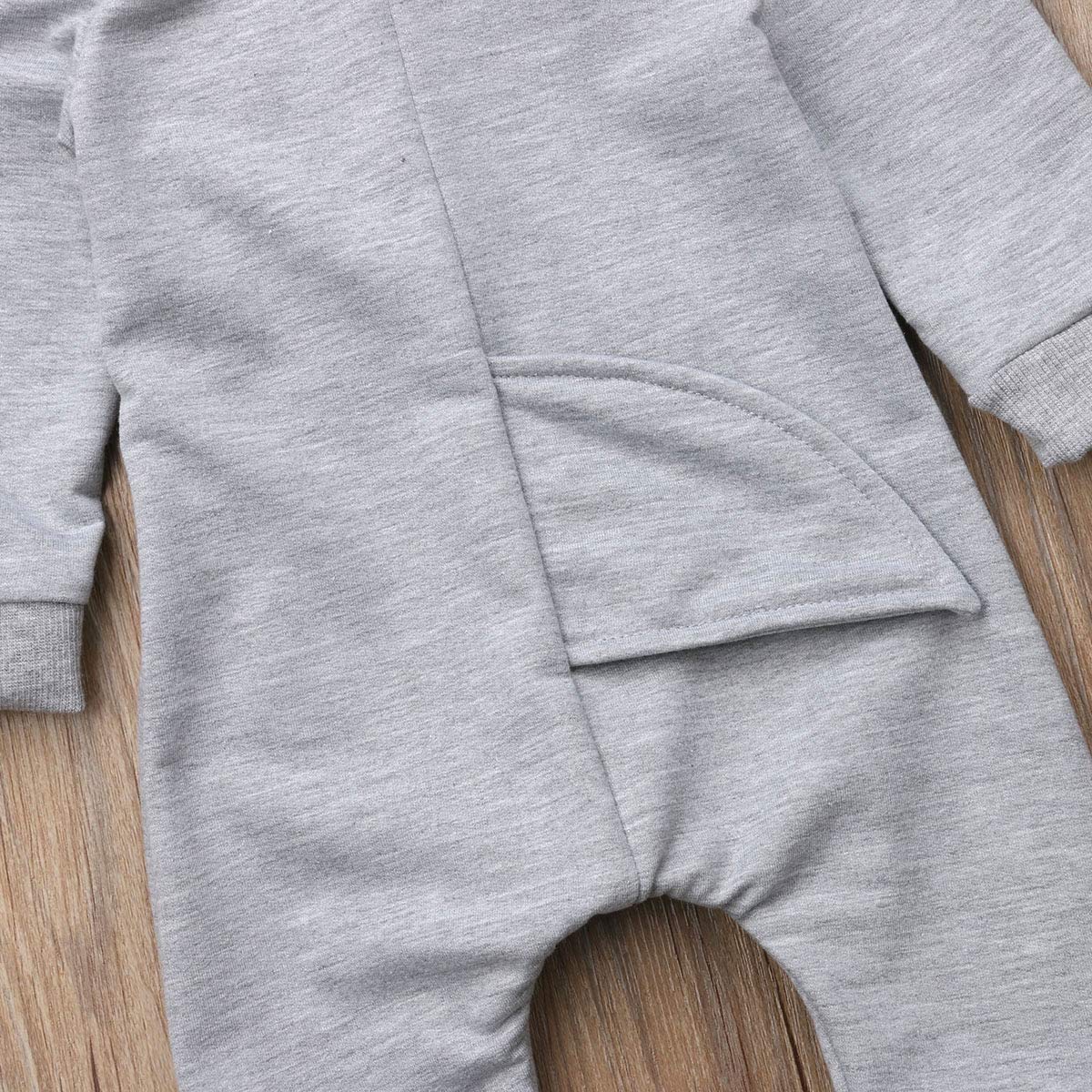 Bowanadacles Newborn Infant Baby boy Girl Cartoon Shark Long Sleeve Hooded Jumpsuit Bodysuit Romper Zipper Outfit