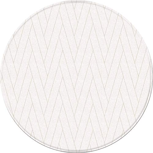 Parklon Pure Soft Round Mat Double Herringbone/Macaroon (54.3 x 54.3 x 0.47 in.)