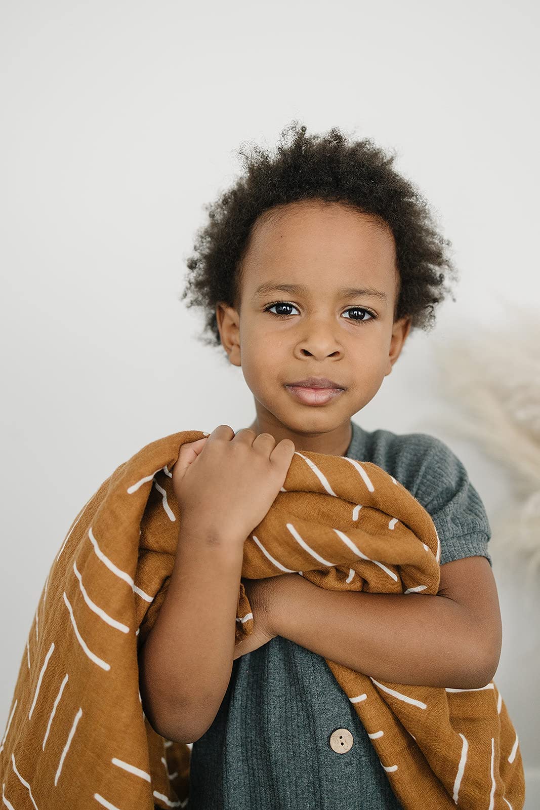 Mebie Baby Muslin Quilt (Mustard Mudcloth)