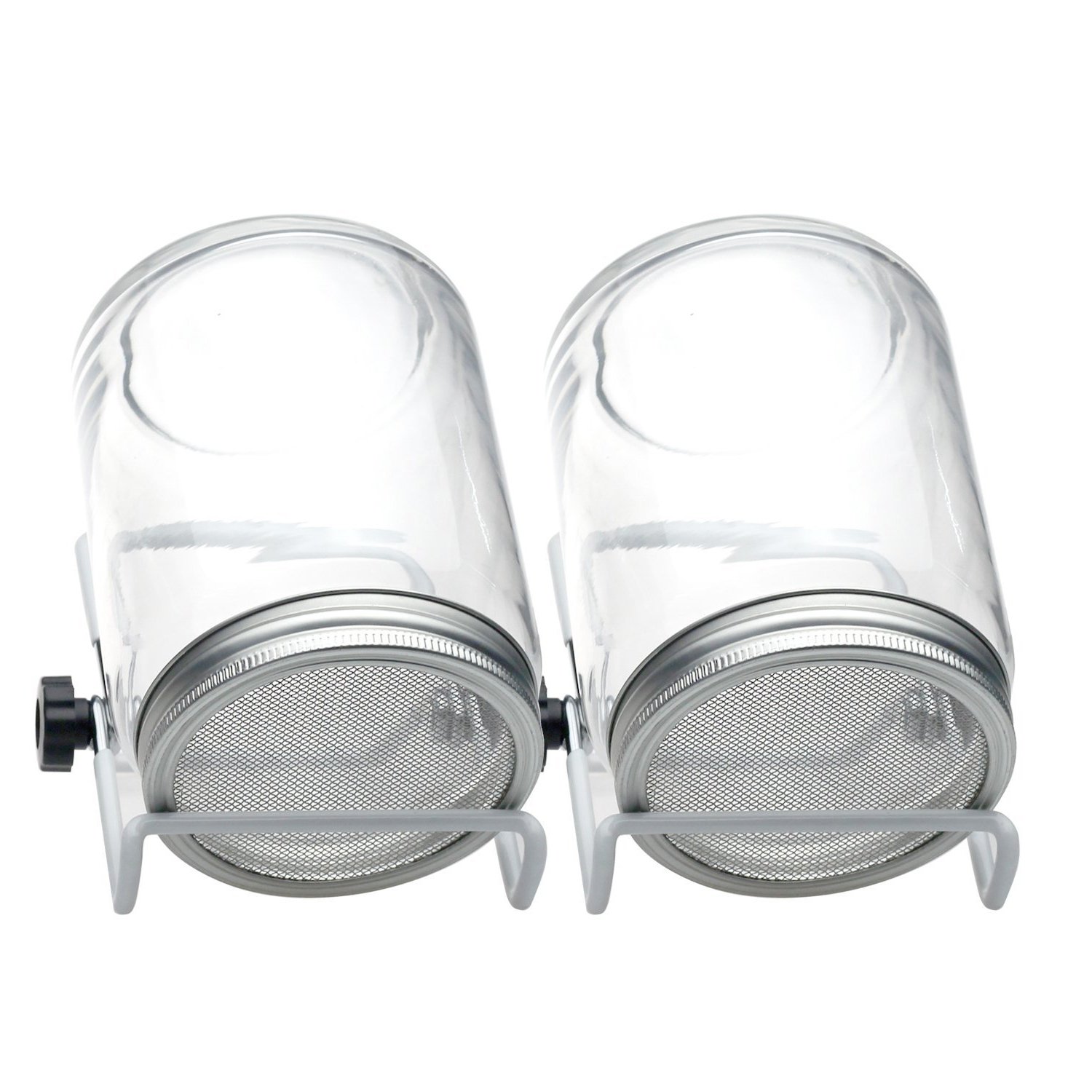 2 Pack Foldable Stainless Steel Sprouting Stands for Mason Jar Pot Lid Drain Tablet Rack with Non-slip Scaffolds