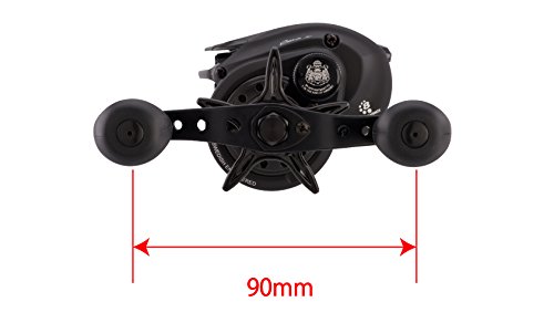 Abu Garcia Revo X Low Profile Baitcast Reel, Size LP (1430435), 7 Stainless Steel Ball Bearings + 1 DuraClutch Roller Bearing, Strong and Lightweight
