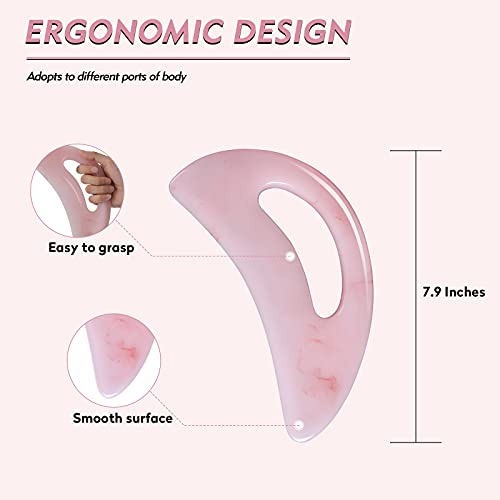 AICNLY Large gua sha Massage Tool, Lymphatic Drainage Massager,Muscle Scraping Massage Tools,Body Sculpting Anti Cellulite Tools for Man and Women (Pink)