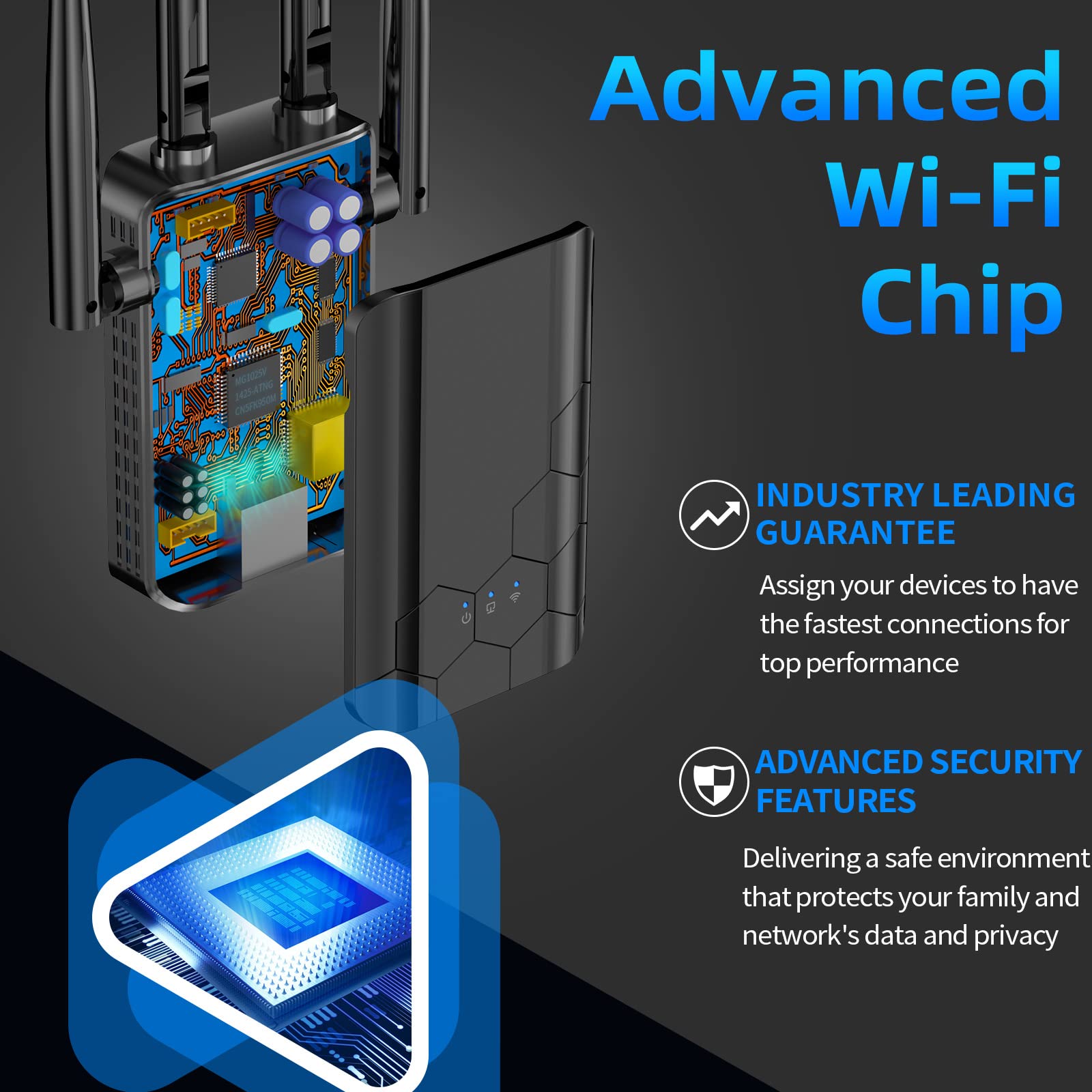 2023 WiFi Extender Signal Booster for Home, Wi-Fi Range Extenders up to 9000sq.ft, Internet Extender Booster with with Ethernet Port, Wireless Signal Amplifier Support 1-Tap Easy Setup
