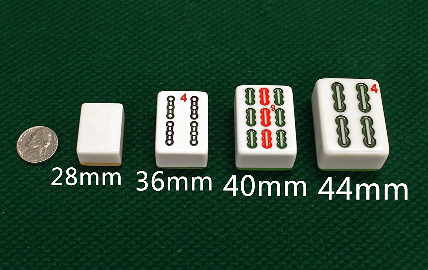 4-Legged Automatic Mahjong Table with 36mm Numbered Tiles (Green+Blue) Hard Tabletop Cover Chinese/Filipino/American Style All Fit No More Shuffling,More Rounds