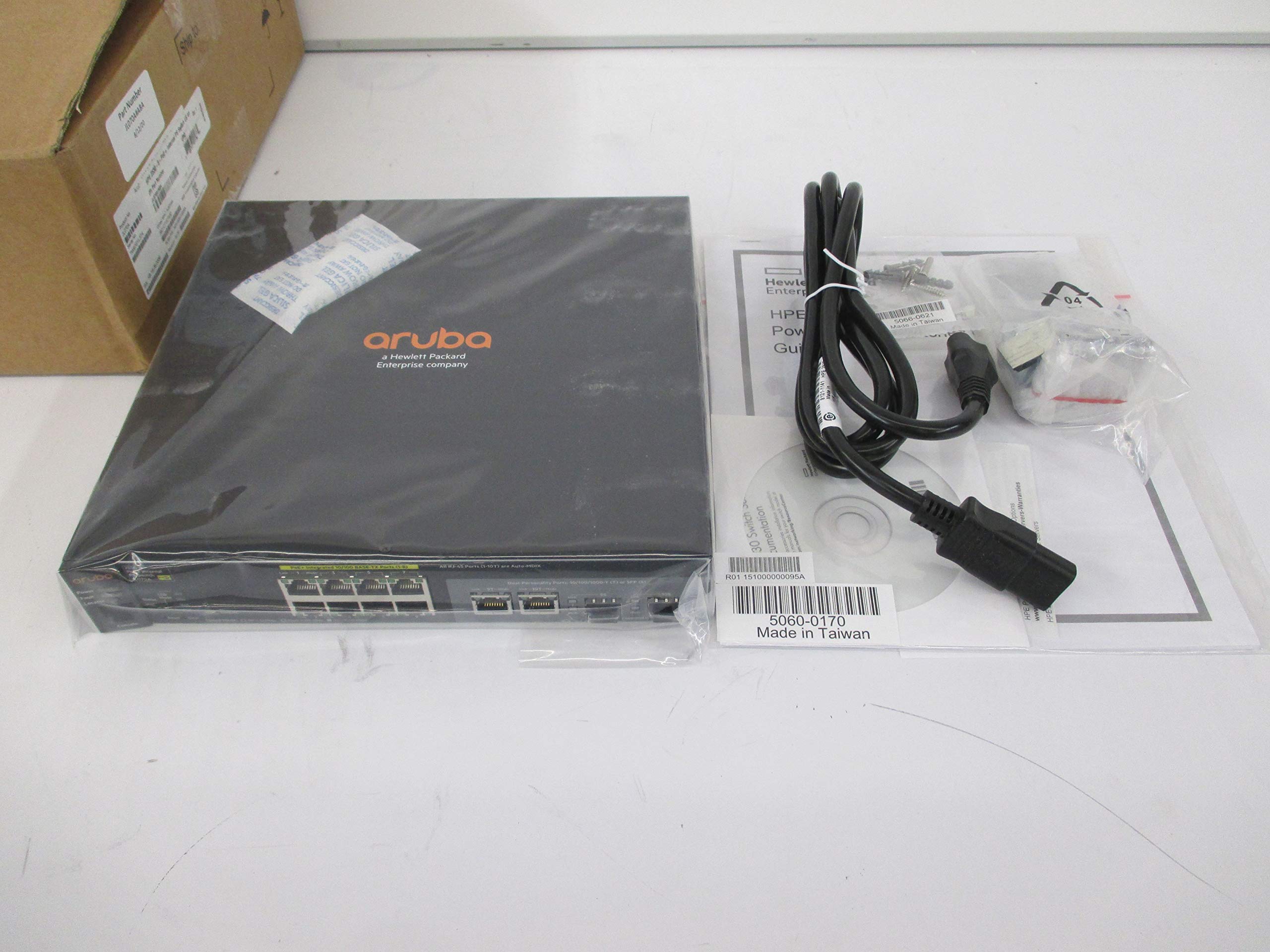 HP JL070A 2530 Series Aruba 2530-8-PoE+ 8-Port Ethernet Internal PS Switch (Renewed)