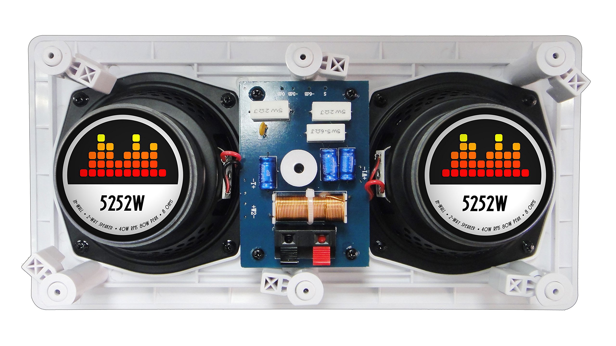 5252W Silver Ticket in-Wall Speaker with Pivoting Tweeter (Dual 5.25 Inch in-Wall Center Channel)
