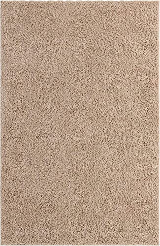Rugs.com Everyday Shag Rug – Taupe Shag Rug Perfect for Bedrooms,Dining Rooms,Living Rooms and More,Beige,7'x10'