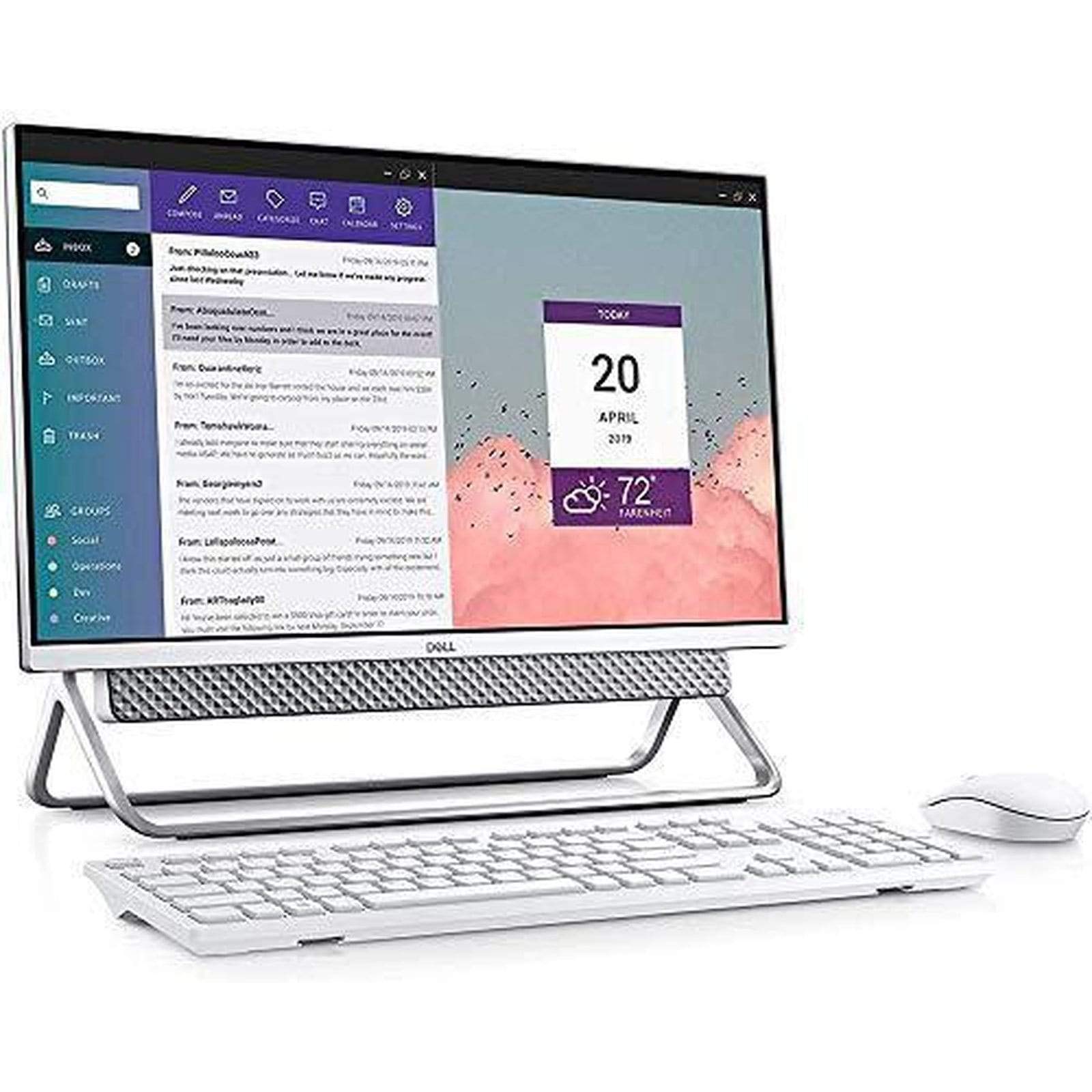 Dell Inspiron All in One 5490 23.8" FHD Touchscreen AIO PC, 10th Gen Core i5 up to 4.20 GHz, 12GB RAM, 256GB SSD+1TB HDD, Webcam, RJ-45 Ethernet/Wi-Fi/BT, HDMI, USB-C, Speaker, Win 10 (Renewed)