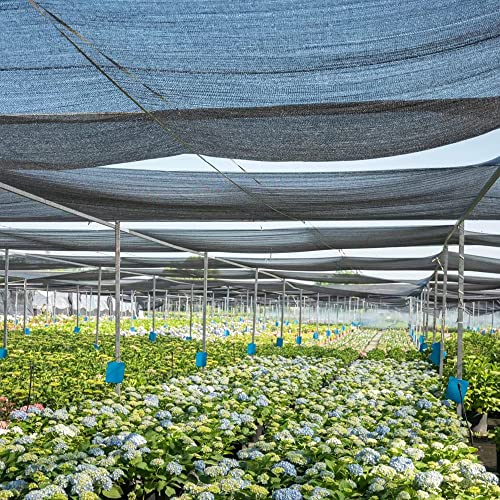 70% Shading Rate 10ft20ft Shade Cloth with Grommets, Black Sun Shade Mesh for Plant Cover, Greenhouse, Patio