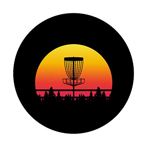 Retro Disc Golf Graphic Design - Vintage Frisbee Player Gift PopSockets PopGrip: Swappable Grip for Phones & Tablets