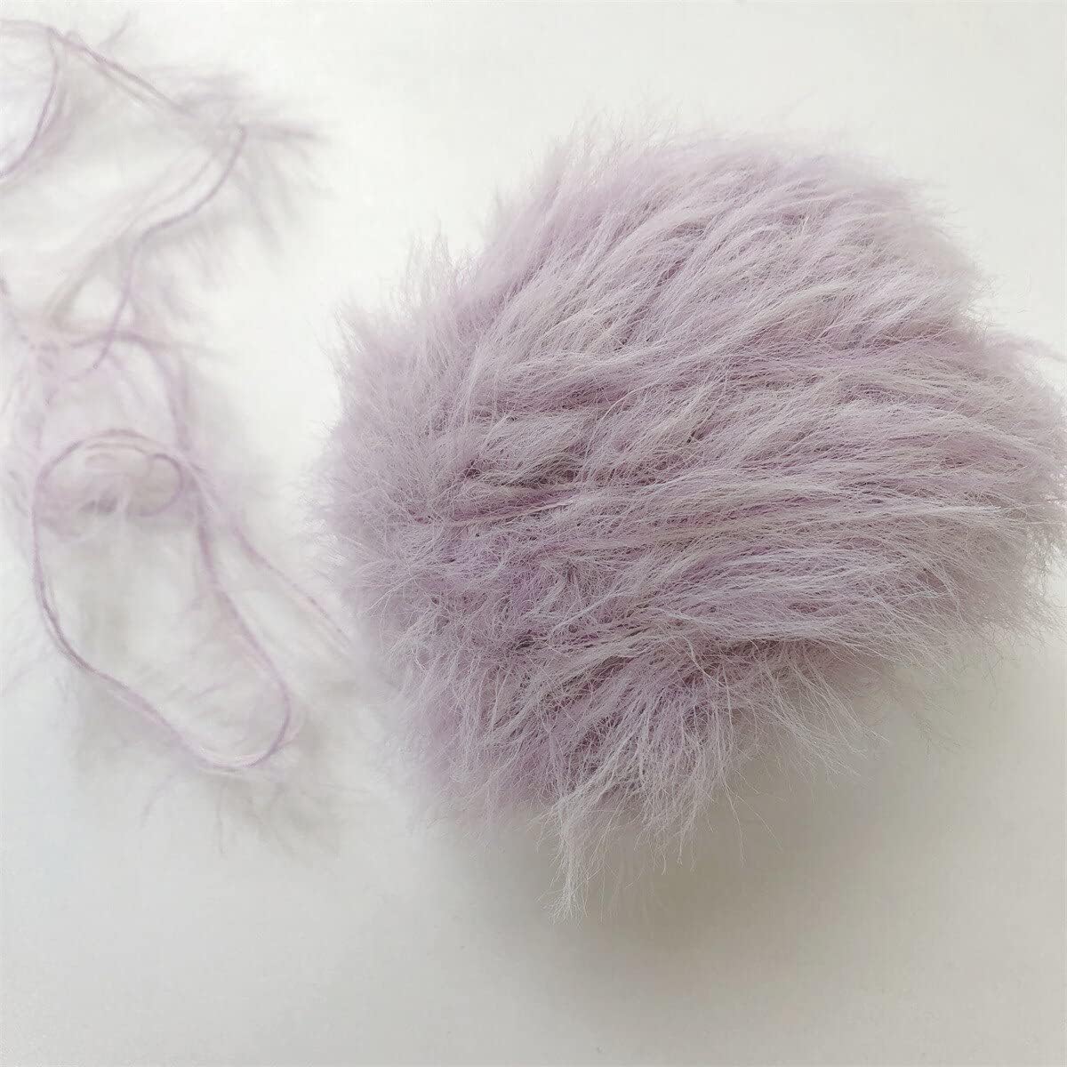 50G Imitation Plush Mink Cashmere Yarn Candy Color Soft Dyed Hand Knitting Cotton Blend Yarn for DIY Sweater Doll Supplies (Color : Light Purple)