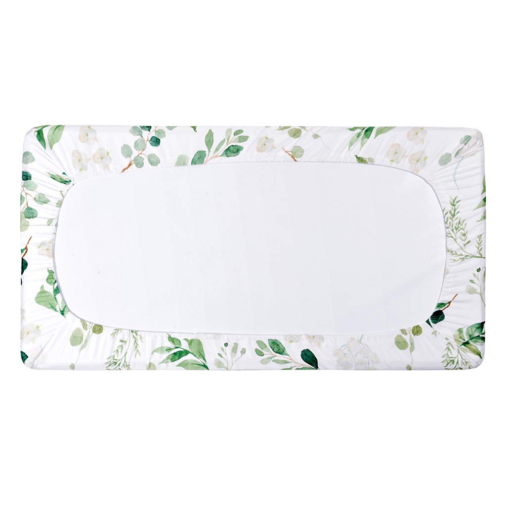 Fitted Crib Sheet Floral, Baby or Toddler Nursery Bedding, Botanical Woodland Tropical Garden, Blended