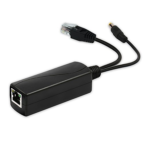 ANVISION 2-Pack Active 48V to 12V PoE Splitter Adapter, IEEE 802.3af Compliant 10/100Mbps, DC 12V Output, for IP Camera AP Voip Phone and More