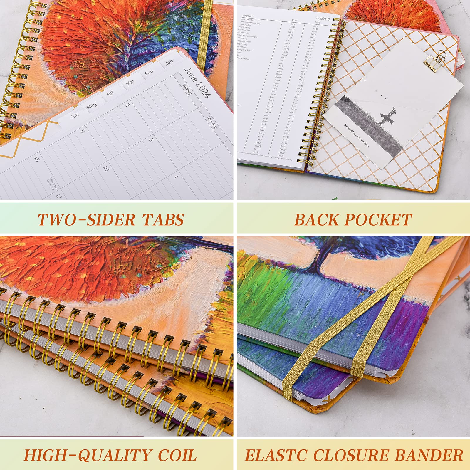 2024 Planner - Academic Weekly & Monthly Planner 2024 with Monthly Tabs, Daily Planner Yearly Agenda Calendar Organizer, Jan 2024-Dec 2024, 6.3" x 8.5"