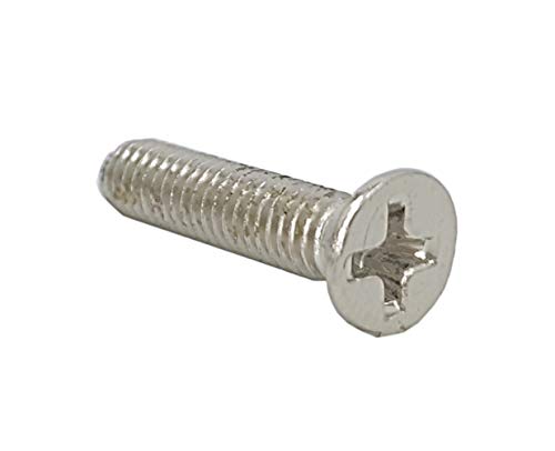 FixtureDisplays® 100PK M4 X 22mm Pitch 0.7mm - Phillips Flat Head Machine Screw (Countersunk) Carbon Steel Nickel Plated Cross Recessed 302232-NPF