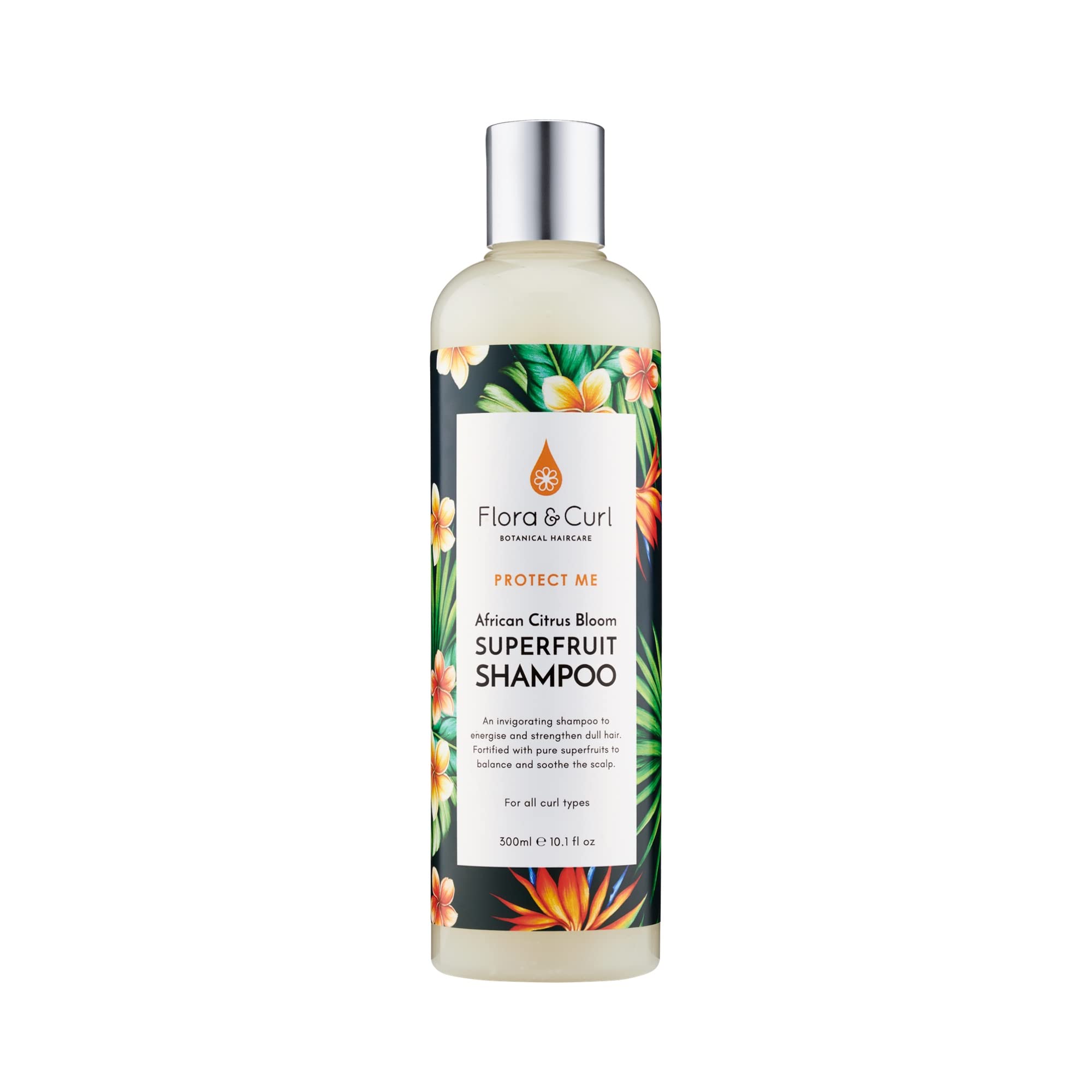 Flora & Curl African Citrus Superfruit Shampoo for Kinky and Curly Natural Hair 10.5 fluid-oz
