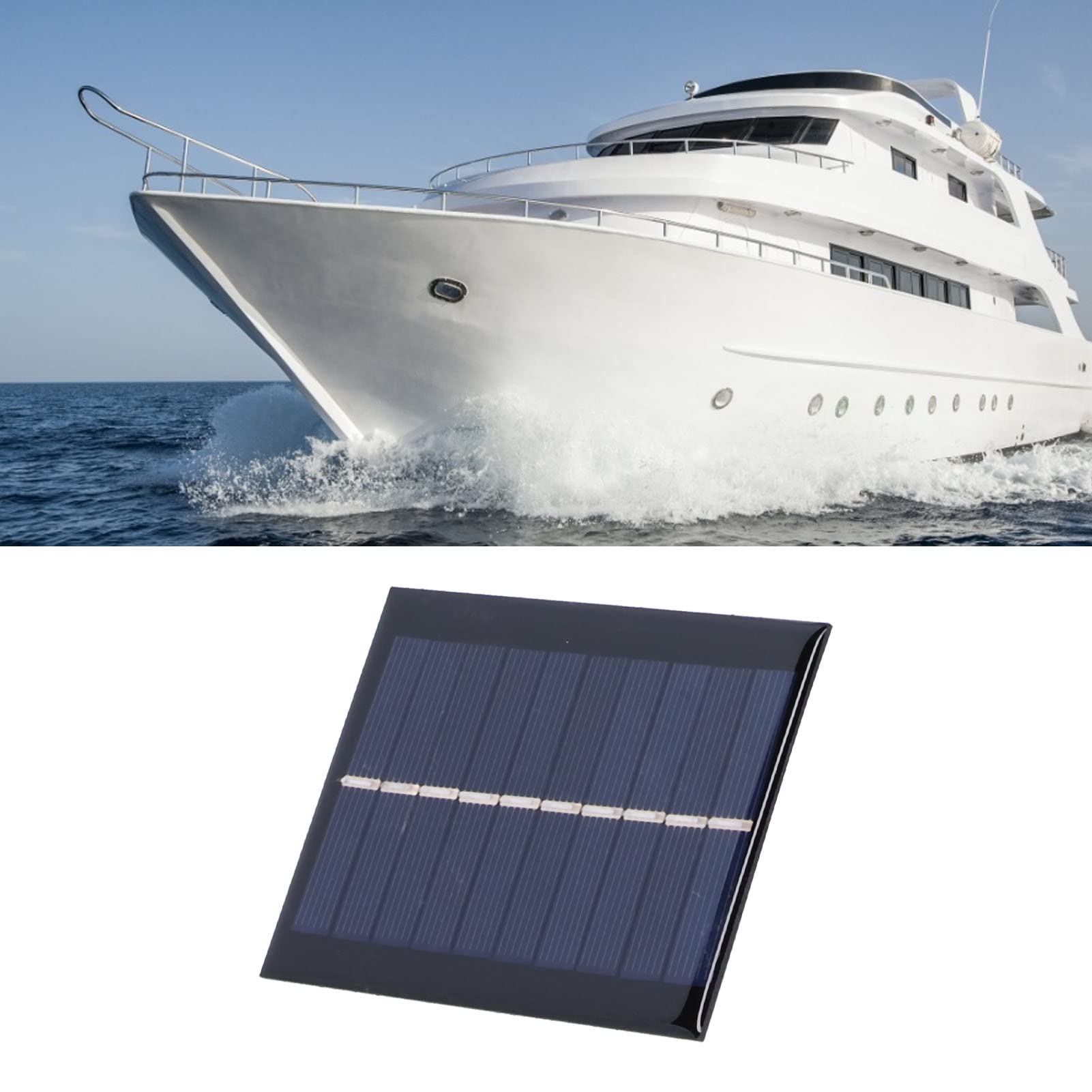 1W 5V Solar Panel DIY Solar Charging Board, Polycrystalline Silicon Solar Power Panel for Ships, Airplanes, Outdoor Solar Light - Mini Solar Panel with Epoxy Sheet