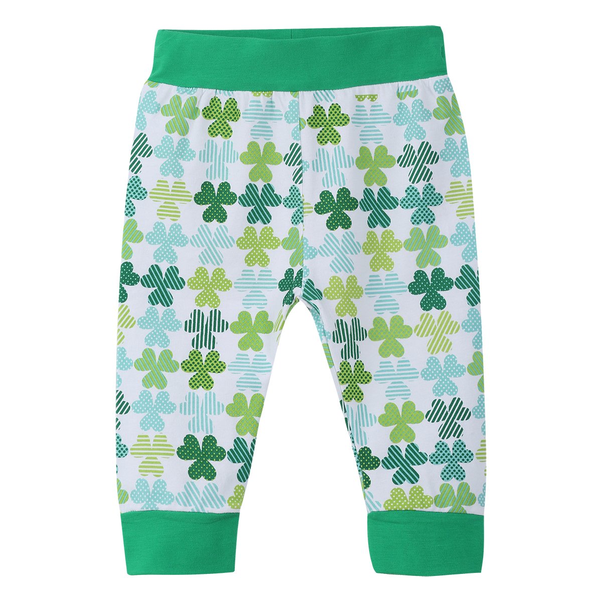 bakjuno Baby Boys Girls Cute ST Patrick's Day Outfit Clover Pants with Hat(0-3 Months) Green