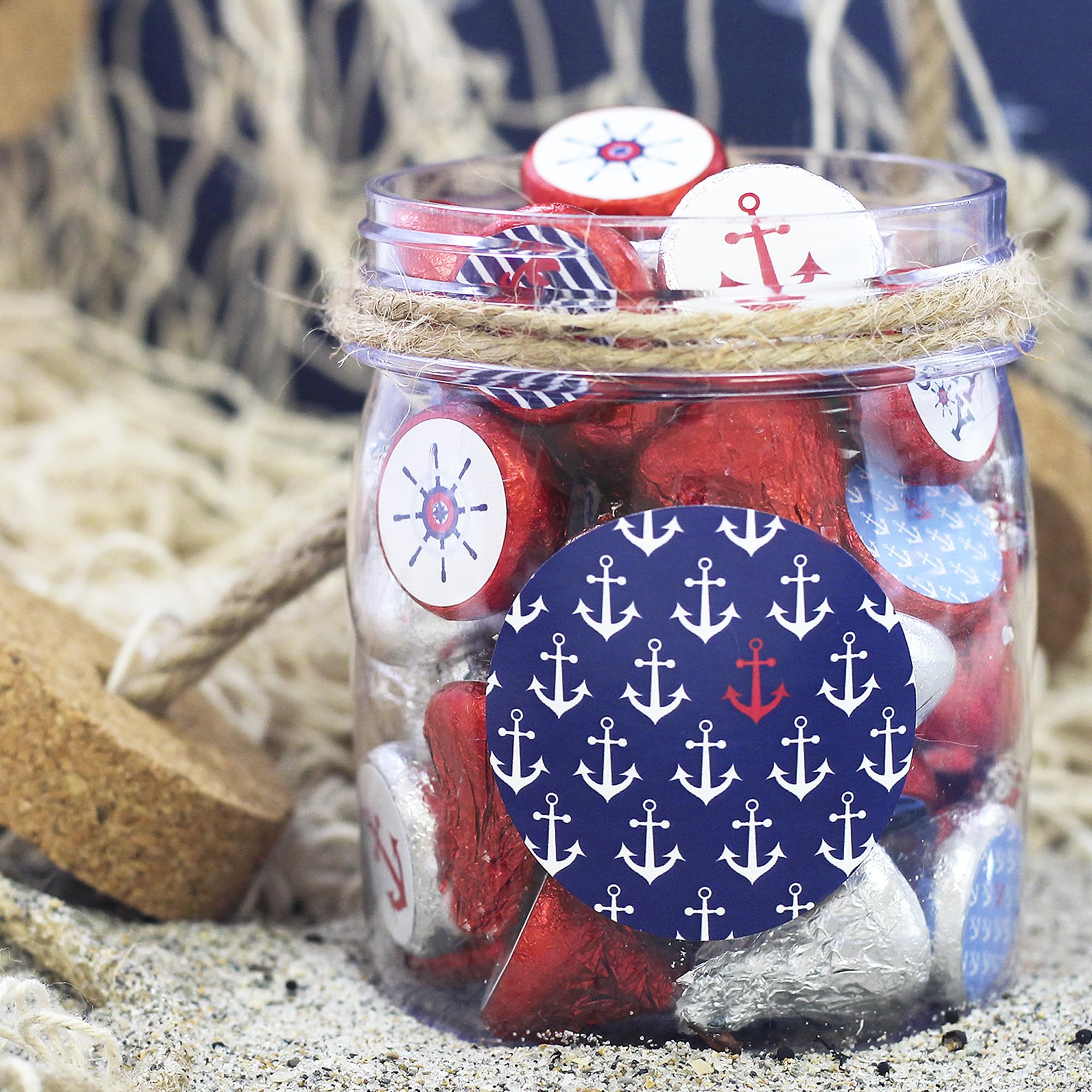 Ahoy It's a Boy Baby Shower Thank You Stickers - 1.75 in - 40 Labels
