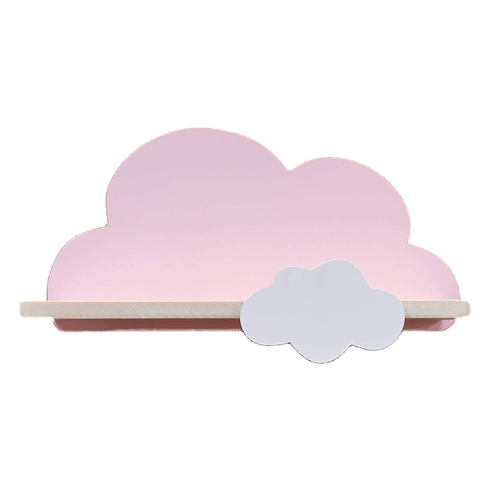 Cloud Shelves for Children’s Nursery Or Bedroom - Kids Nursery Room Shelves,Floating Bedroom Baby Book Shelf Storage Shelf, Cloud Floating Wooden Shelf Wall Decoration(Pink)