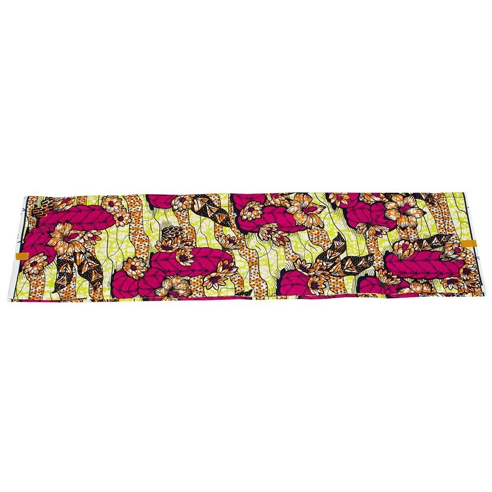 6 Yards Kente African Fabrics Bright Color Polyester African Cloth by Yard Ankara Fabric Sewing for Crafts