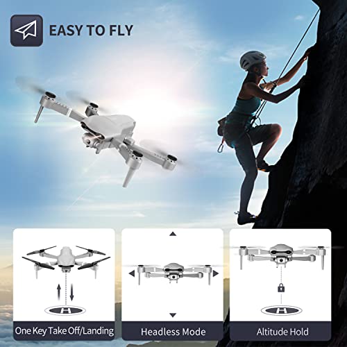 4DF3 GPS Drone with 4K Camera for Adults,5G FPV Live Video RC Quadcopter for Toys Gift,GPS Auto Return Home, Follow Me,Gravity Control,Waypoint Fly, Headless Mode,2 Batteries,