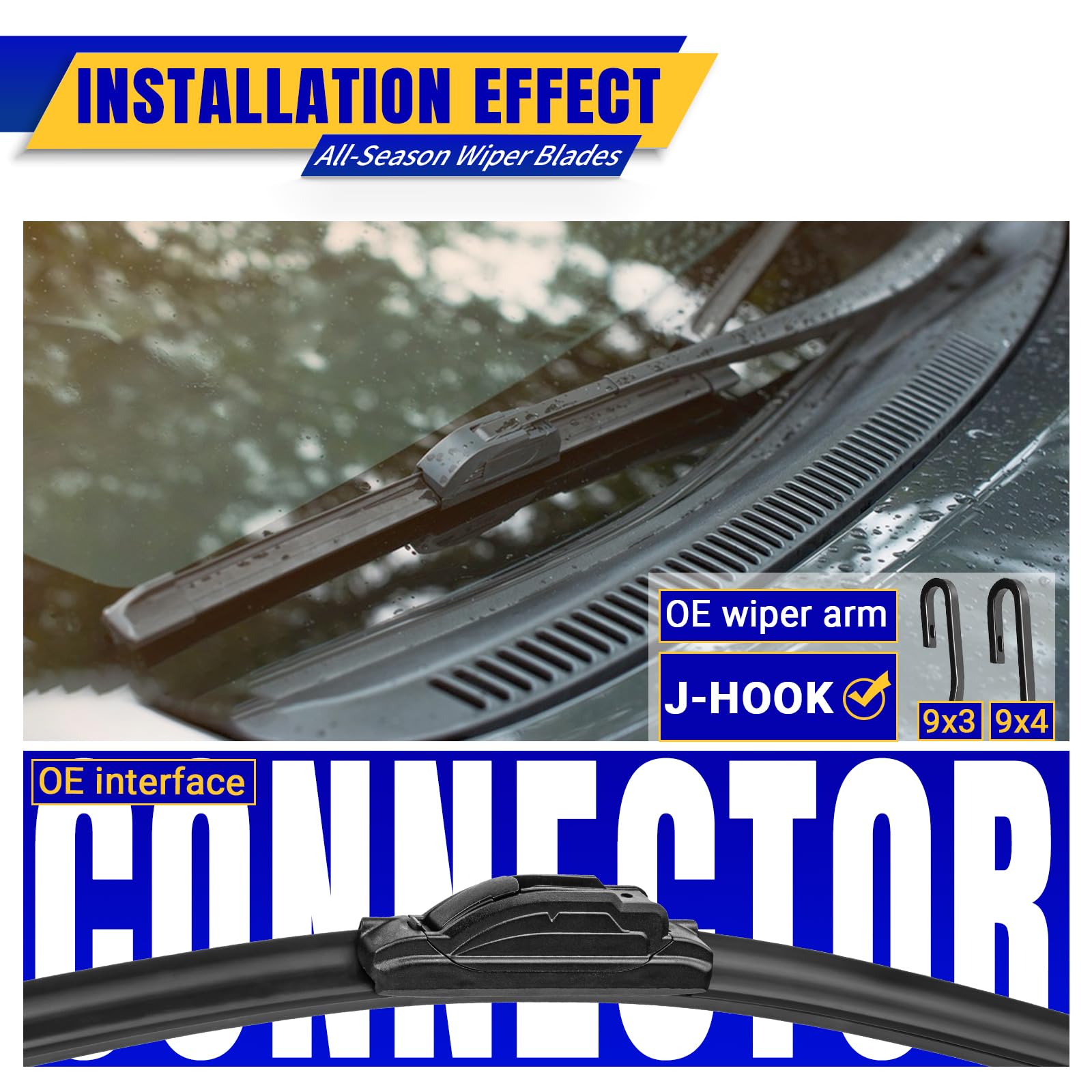 2 wipers Replacement for 2017-2021 Mazda CX-5 2017-2021 Mazda CX-9, Windshield Wiper Blades Original Equipment Replacement - 24"/18" (Set of 2)