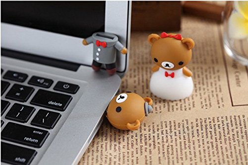 A Plus+ 10 Pairs Thumb Drive 16GB Wedding Bear USB Flash Drive Cute Bear USB Stick 16GB for Wedding