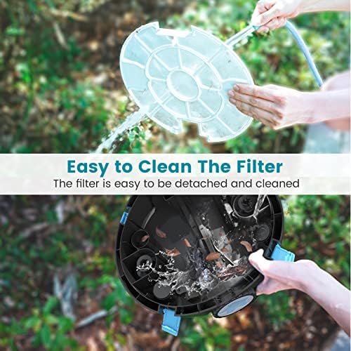 ๐ฎ๐ฌ๐ฎ๐ฏ ๐๐ฅ๐๐ง๐๐๐ TASVAC Cordless Robotic Pool Cleaner, Automatic Pool Vacuum, 90 Mins Runtime, Powerful, Self-Parking, Lightweight, Ideal for Flat Above/In-Ground Pool up to 65 Feet/1100 Sq.Ft