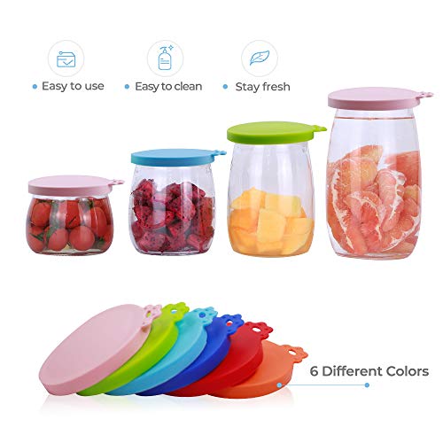 Yobbai 6 pack Pet Food Can Lids, Food Safe BPA Free & Dishwasher Safe, Can Covers Most Standard Size Dog and Cat Can Tops