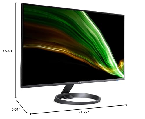 Acer R242Y Ayi 23.8" Full HD (1920 x 1080) VA Monitor | AMD FreeSync Technology | Ultra-Thin | Edge-to-Edge | Zero-Frame | 1ms VRB | 75Hz | HDMI & VGA ports