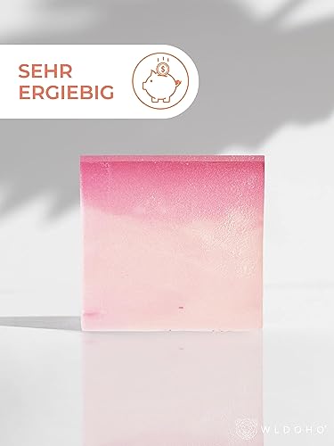 WLDOHO Shaving Soap for Women - Firm Shave Soap with Beautiful Scent - Vegan and Long-lasting Shaving Foam Sexy Cherry