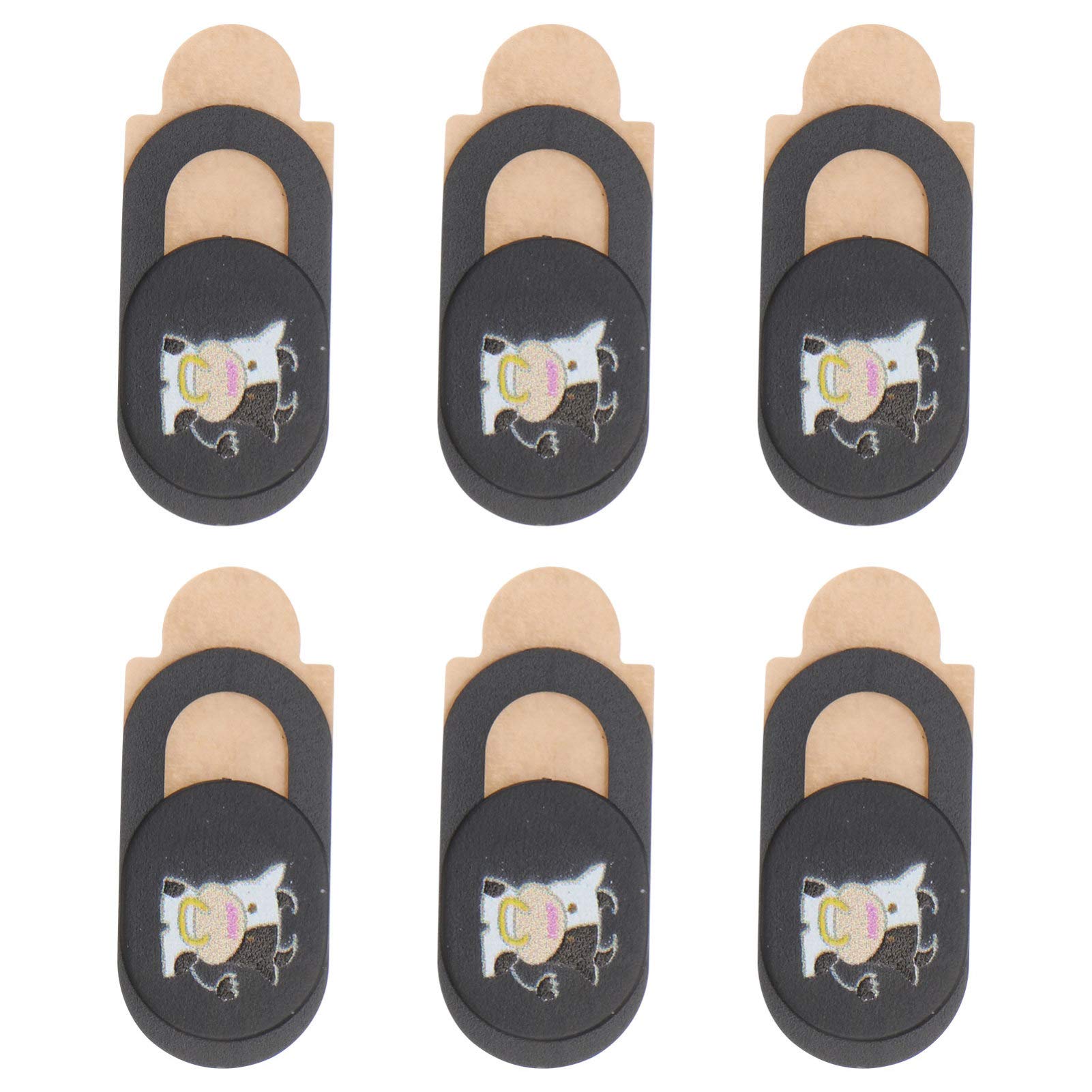 Computer Camera 6Pcs Webcam Cover Slide Cow Ox Pattern Camera Slide Blocker Plastic Laptop Camera Privacy Cover Sticker for Smartphones Computer Tablet Camera Zodiac Computadoras Laptop
