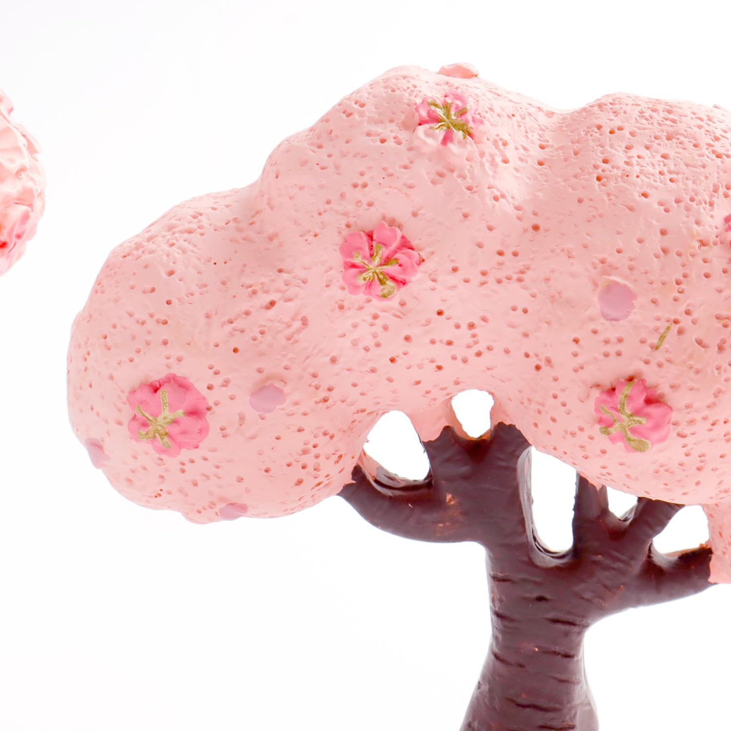 2 Pcs Miniature Cherry Blossom Tree Model Mini Cherry Blossom Trees Miniature Trees Model Trees Model for DIY Scenery Landscape Mini House Fairy Garden Model Scenery Supplies