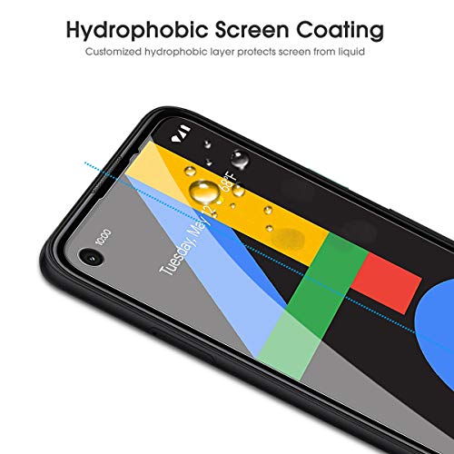 OMOTON [4 Pack] Screen Protector for Google Pixel 4a (Not Fit for 4a 5G), Scratch Resistant/Easy-Install/Bubble Free/Tempered Glass Screen Protector Compatible with Google Pixel 4a