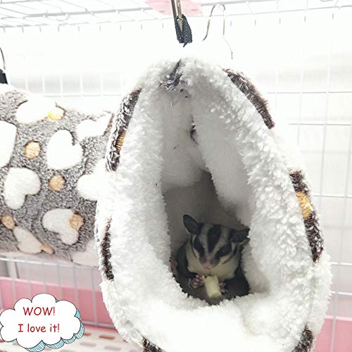 Oncpcare Hanging Tunnel for Small Animals, Hanging Hamster Toys, Sugar Glider Hammock Cage Accessories Bedding for Chinchilla Ferret Squirrel Guinea Pig Rat Playing Sleeping
