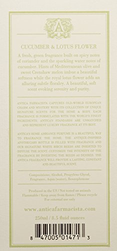 Antica Farmacista Home Ambiance Perfume, Cucumber & Lotus Flower, 8.45 Fl Oz