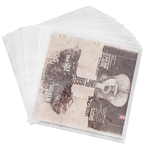 50x Vinyl Record Outer Sleeves, 12 LP - Crystal Clear, Not Cloudy, No Wrinkles! The Best Protection for Your Collection
