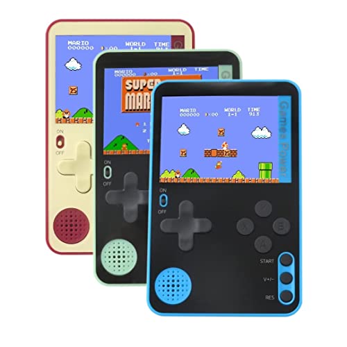 2.4 Inches Screen Handheld Game Consoles, Retro Mini Game Player with 500 Classic FC Games, Good Present for Kids, Xmas Gift Mix Colors (Blue)