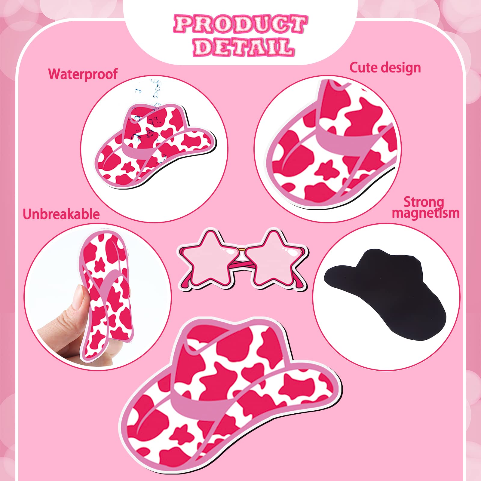 16pcs Pink Preppy Refrigerator Magnets Women Fridge Magnets Cute Magnetic Pink Locker Accessories Preppy Locker Decor Boho Locker Decoration Smiling Face Leopard Decorative Magnets for Girls Kitchen