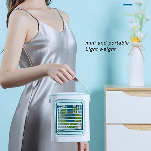 Air Cooler, Lightweight Portable Evaporative Air Cooler, Rechargeable Removable Air Conditioners with 3 Gear Speed Adjustable for Bedroom, Office, Car, Camping, Desk, Living Room