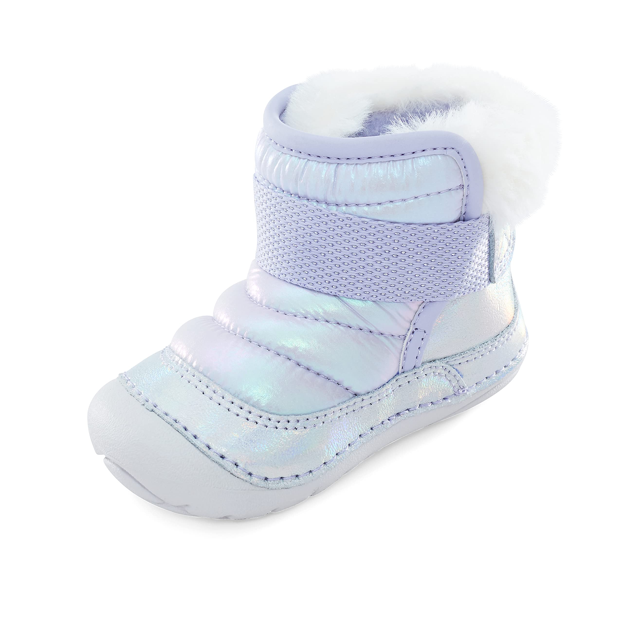 Stride Rite Baby Girls Soft Motion Channing First Walker Shoe, Iridescent, 3.5 Wide Infant