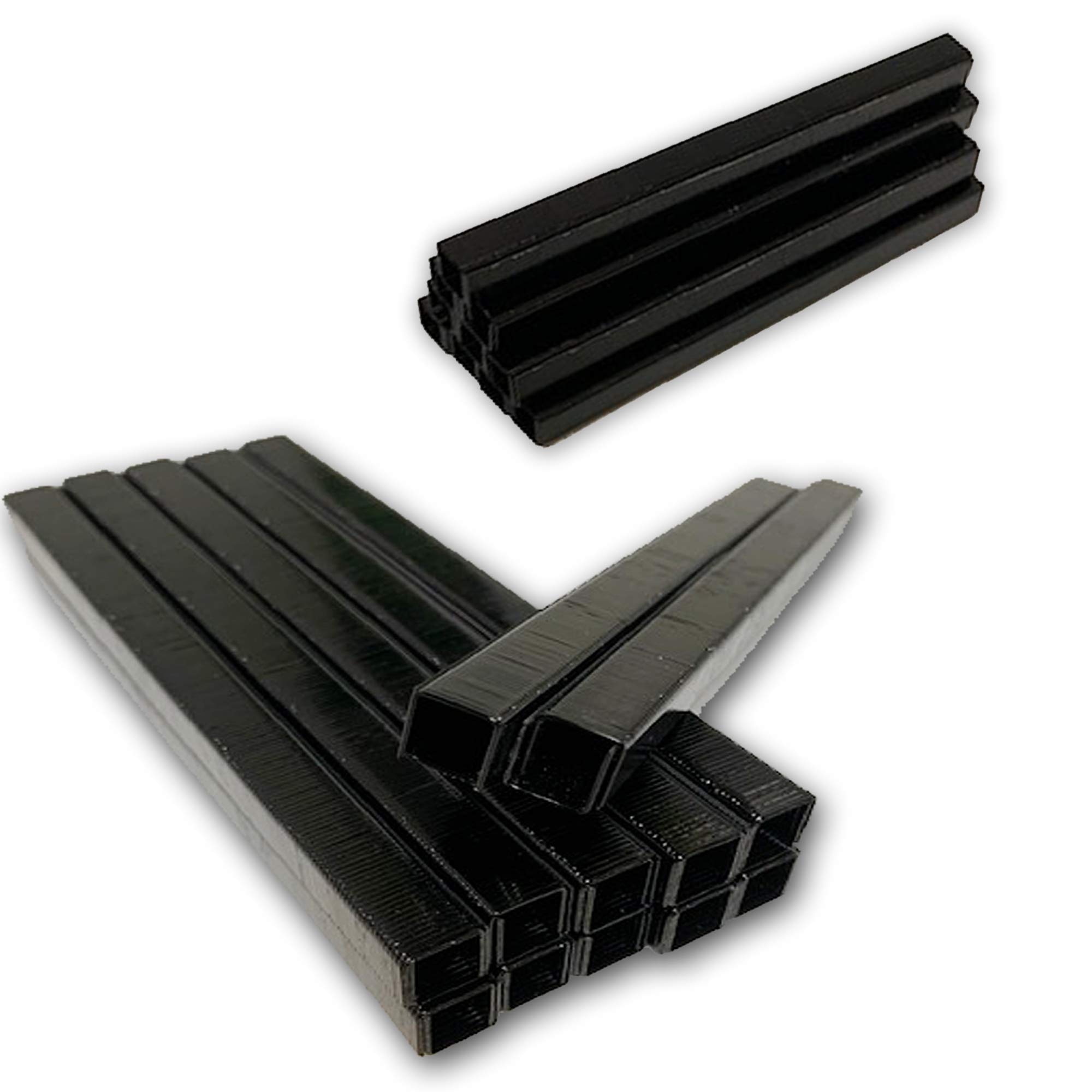 Jewel City Tools 10,000 Hyper Black Staples 22 Gauge 38 10mm Crown 14 6mm Length Quarter Inch Long 22Ga 6mm Black Chisel Point Upholstery Staples (81806BL)